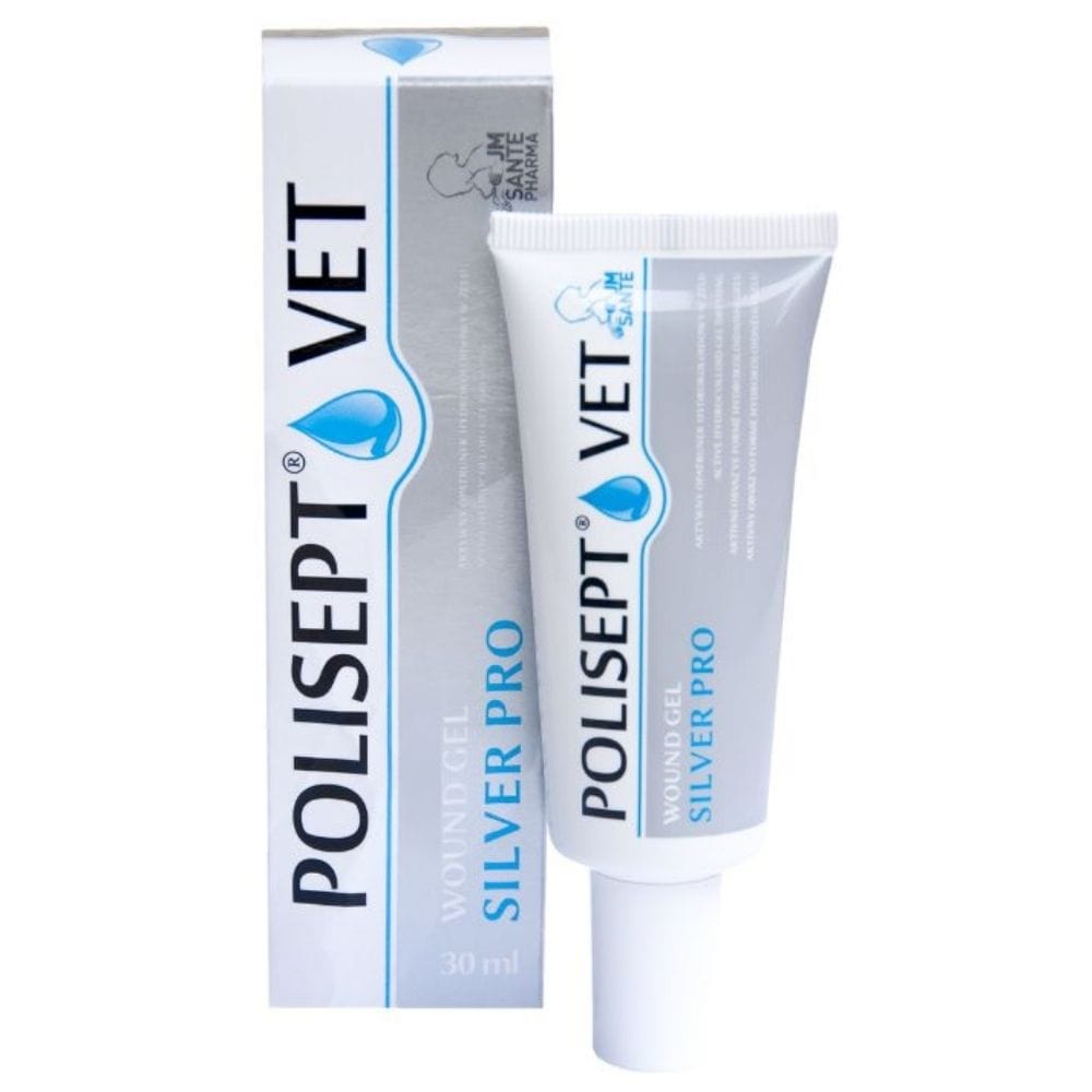 JM Sante Polisept Vet Wound Gel Silver Pro for Dogs and Cats - 30 ml ...