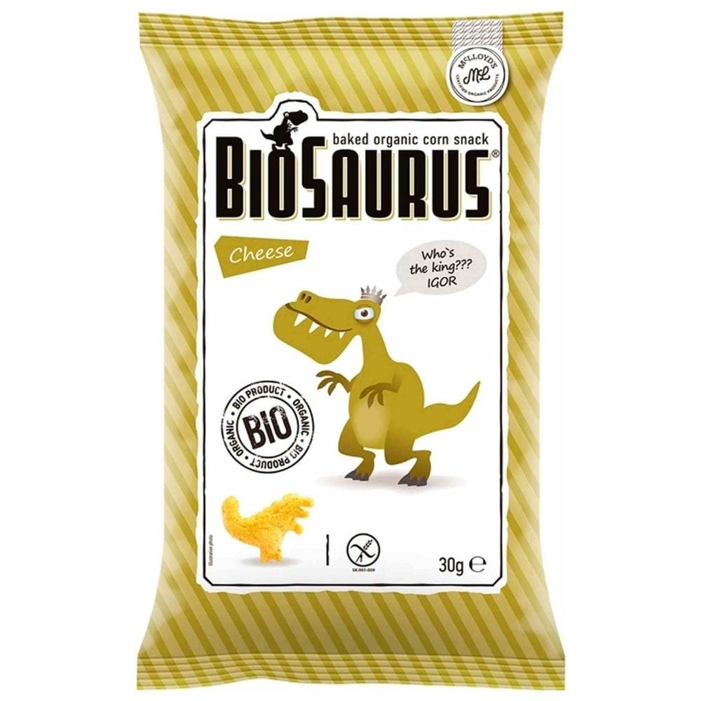 McLloyd's BioSaurus Gluten Free Cheese Corn Crisps - 30 g – Medpak