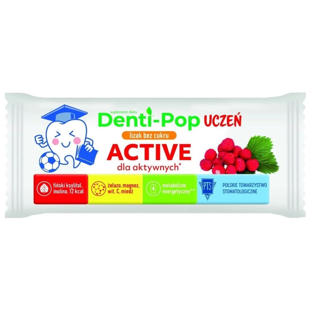 Starpharma Healthy Denti-Pop Lollipop Student Active, Strawberry - 6 g ...